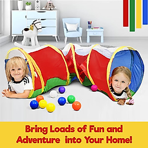 Hide N Side 6ft Crawl Through Play Tunnel Toy, Pop up Tunnel for Kids Toddlers Dogs Babies Infants & Children Gift Indoor & Outdoor Action Toy Tunnel