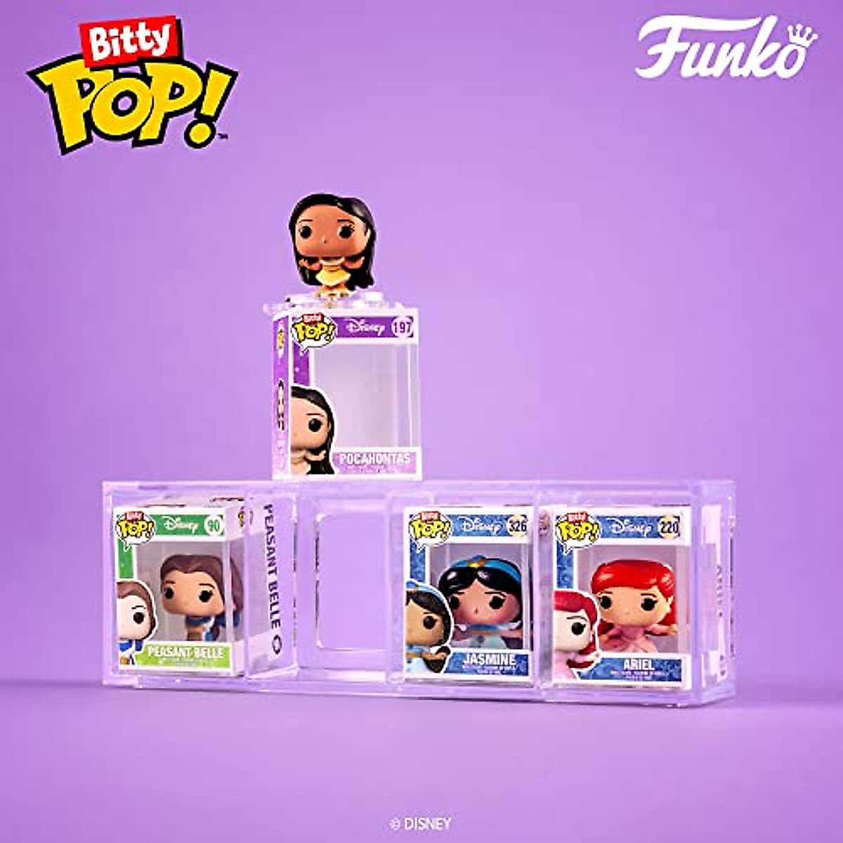 Funko Bitty Pop! Disney Princess Mini Collectible Toys - Cinderella, Snow White, Aurora & Mystery Chase Figure (Styles May Vary) 4-Pack