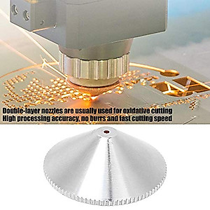 Double Layer Laser Nozzle Brass Laser Cutting Nozzles Layer Dia for Fiber Laser Cutting Engraving Machine 1.0/1.2mm (1.2mm)