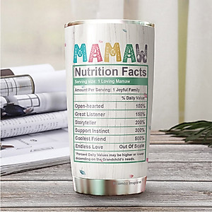 Kozmoz Inspire Love Being Called Mamaw Coffee Tumbler 20oz - Gifts For Women Grandma Coffee Tumbler Mothers Day Gifts - Gift Women Grandma Gifts -Gifts From Grandson Grandkids Grandma Tumbler