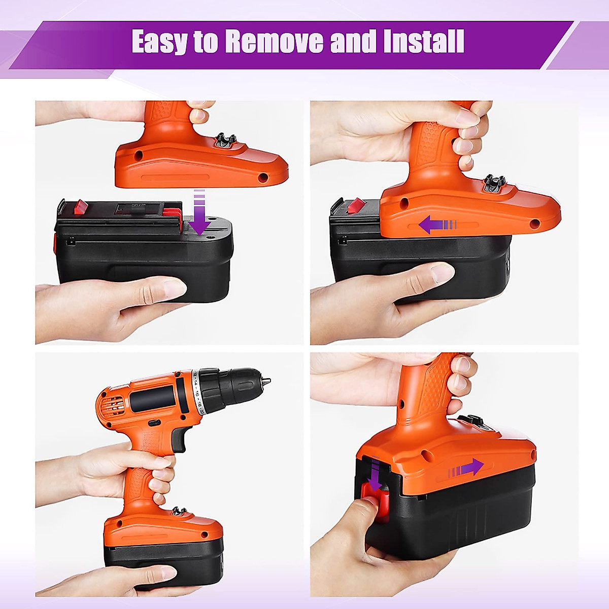 LORDONE 2Packs 4000mAh HPB18 Battery Compatible with Black and Decker 18V Ni-Mh Battery for HPB18-OPE 244760-00 A1718 FS18FL FSB18 Firestorm Battery