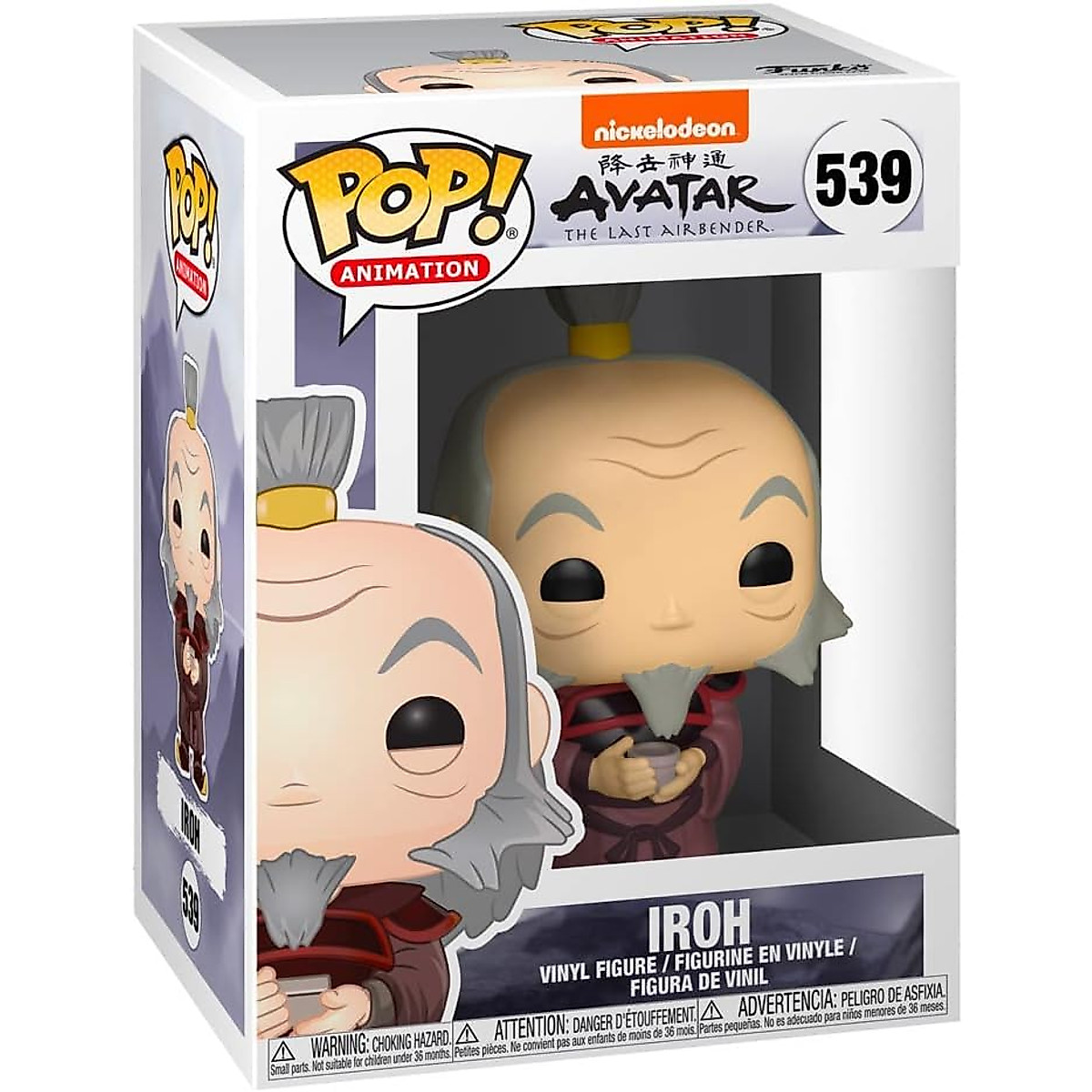 Funko Avatar: The Last Airbender - Iroh with Tea Pop! Vinyl Figure (Bundled with Compatible Box Protector Case), Multicolor, 3.75