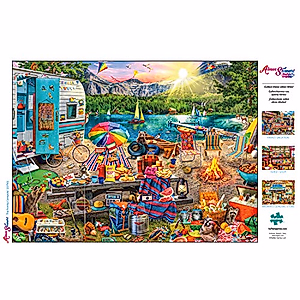 Buffalo Games - Aimee Stewart - The Family Campsite - 1000 Piece Jigsaw Puzzle , Blue
