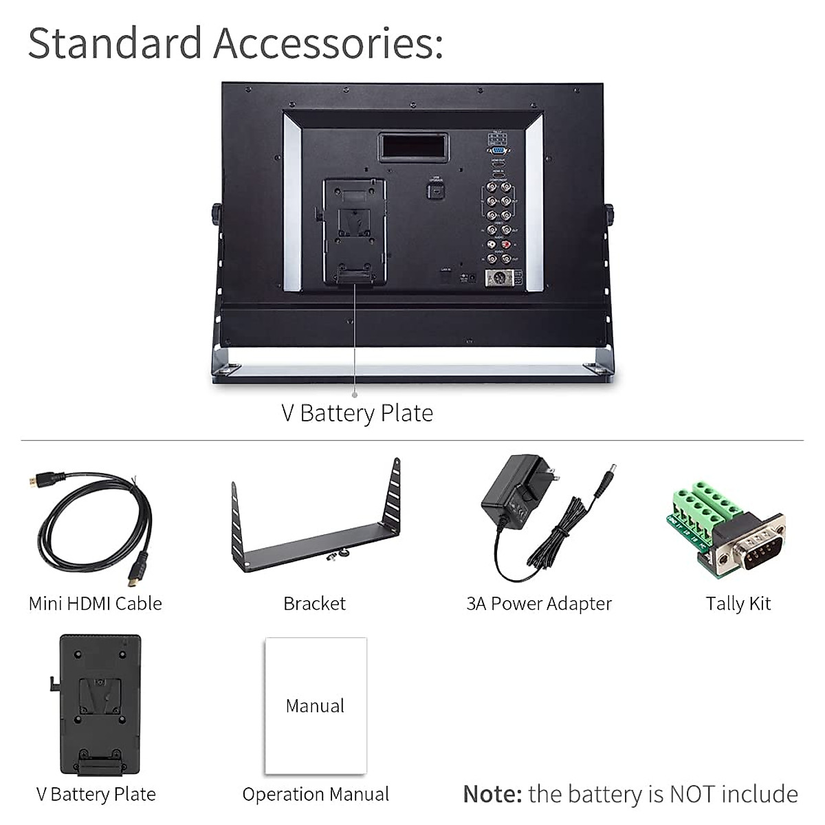 SEETEC P215-9HSD-192 21.5 Inch Broadcast Production LCD Monitor 3G SDI 4K HDMI Input and Output IPS Full HD 1920x1080