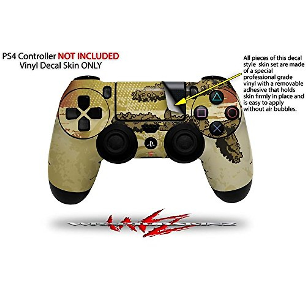WraptorSkinz Vinyl Decal Skin Compatible with Sony PS4 Controller PlayStation 4 Original Slim and Pro Bonsai Sunset (Controller NOT Included)