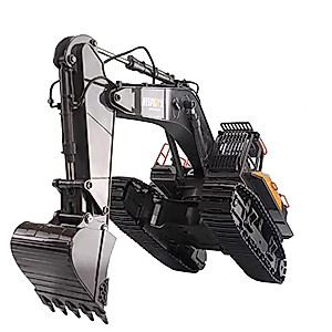 Gemini&Genius Excavator Toy for Kids, Metal Construction Vehicle Track Excavator Toy 1/50 Digger Vehicle Toy, Multi-Articular Movable Excavator Arm and 360 Degree Rotate Cab Truck Toy for Kids