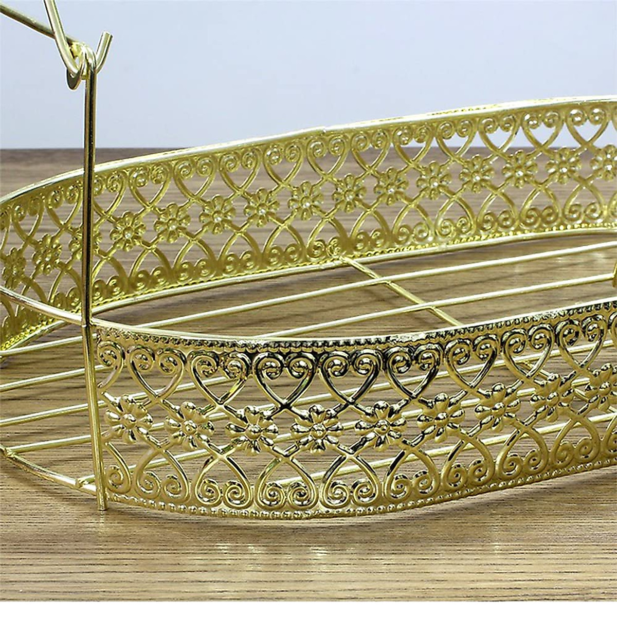 fanquare Mug Holder, Golden Coffee Mug Rack, Metal Cup Holder Stand, Coffee Mug Drainer with 6 Mug Hooks, Storage Drying Rack for Counter