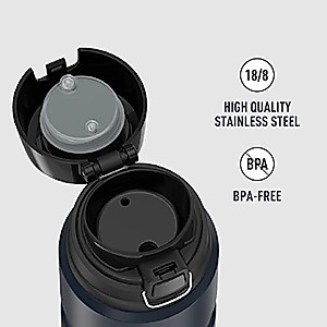 THERMOS Stainless King Vacuum-Insulated Drink Bottle, 24 Ounce, Midnight Blue