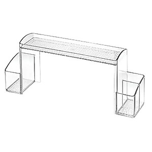 iDesign Plastic High Rise Medicine Cabinet Organizer, The Med+ Collection 12" x 3" x 5.25", Clear