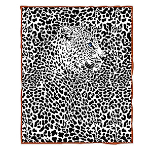 Cheetah Print Fleece Throw Blanket,330GSM 40"x50" Fuzzy Cozy Comfy Super Soft Cheetah Print Blanket Gifts for Women Kids Boys and Girls