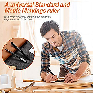 2 Pieces Multitool Pen Set Flathead Tool Pen Bottle Opener Pen Screwdriver Touch Screen Stylus Pen LED Light Pen Ruler Level Ballpoint Pen for Men Women Father Husband Present