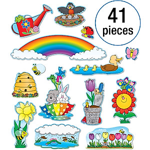 Spring Bulletin Board Set, Carson Dellosa Classroom Decorations, 41 Pieces