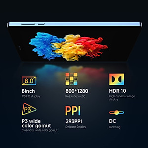 FILY F8 Android12 Tablet, 8 inch Tablet, 4GB+128GB Storage, Quad-Core Processor, 2.0Ghz, Full Metal Cover, Bluetooth5.2, Google GMS Tablet, 5G/2.4G Wi-Fi, HD Touch Screen, USB-C Fast Charge (Blue)