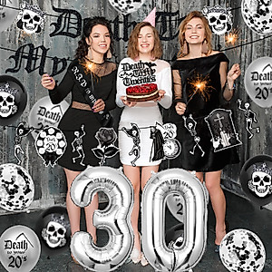 TSVATE Death to My 20s Decorations, Rip 20s Birthday Decorations, Rip to My 20s Birthday Decorations, 30th Birthday Decorations for Her Him Dirty 30 Thirtieth My Youth Funeral Party Decorations Banner