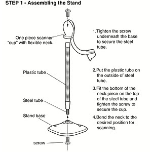 Goose Neck Hands Free Barcode Scanner Stand, Adjustable Barcode Scanning Bar-Code Reader Cradle Holder for Some Barcode Scanners