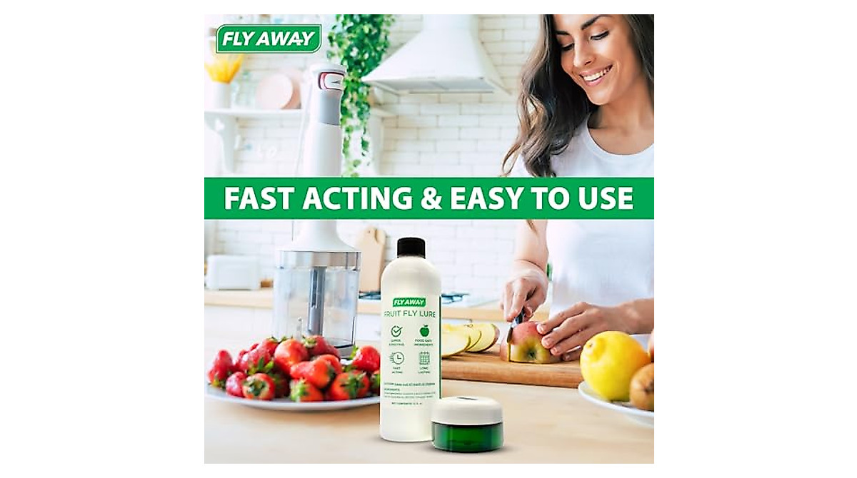 Fly Away Fruit Fly Trap Kit: Fast, Stylish, 90+ Day Control