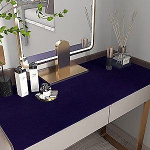 CHIHUT Dark Blue Self Adhesive Velvet Drawer Liner for Jewelry Dresser Velvet Wallpaper Peel and Stick Velvet Flocking Liner Soft Felt Fabric Contact Paper for Jewelry Box Liner DIY Craft 17.7''x236''