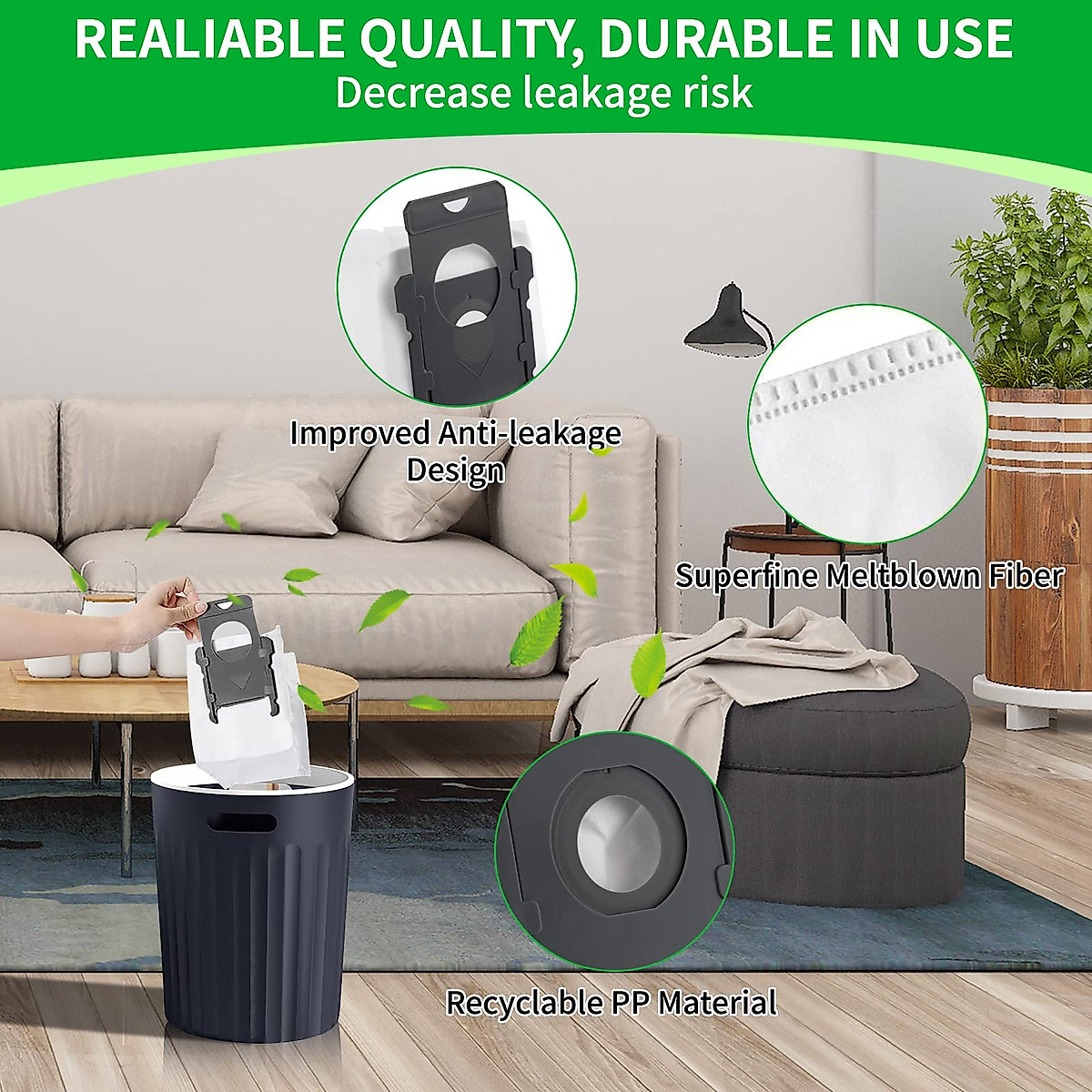 20 Pack Vacuum Bags - Compatible Replacement Dust Bags for iRobot i1+, i3+ (3550), i4+ (4552), i6+ (6550), i7+, i7Plus, j7+ (7550), i8+ & s9+ Series | Automatic Dirt Disposal Bags