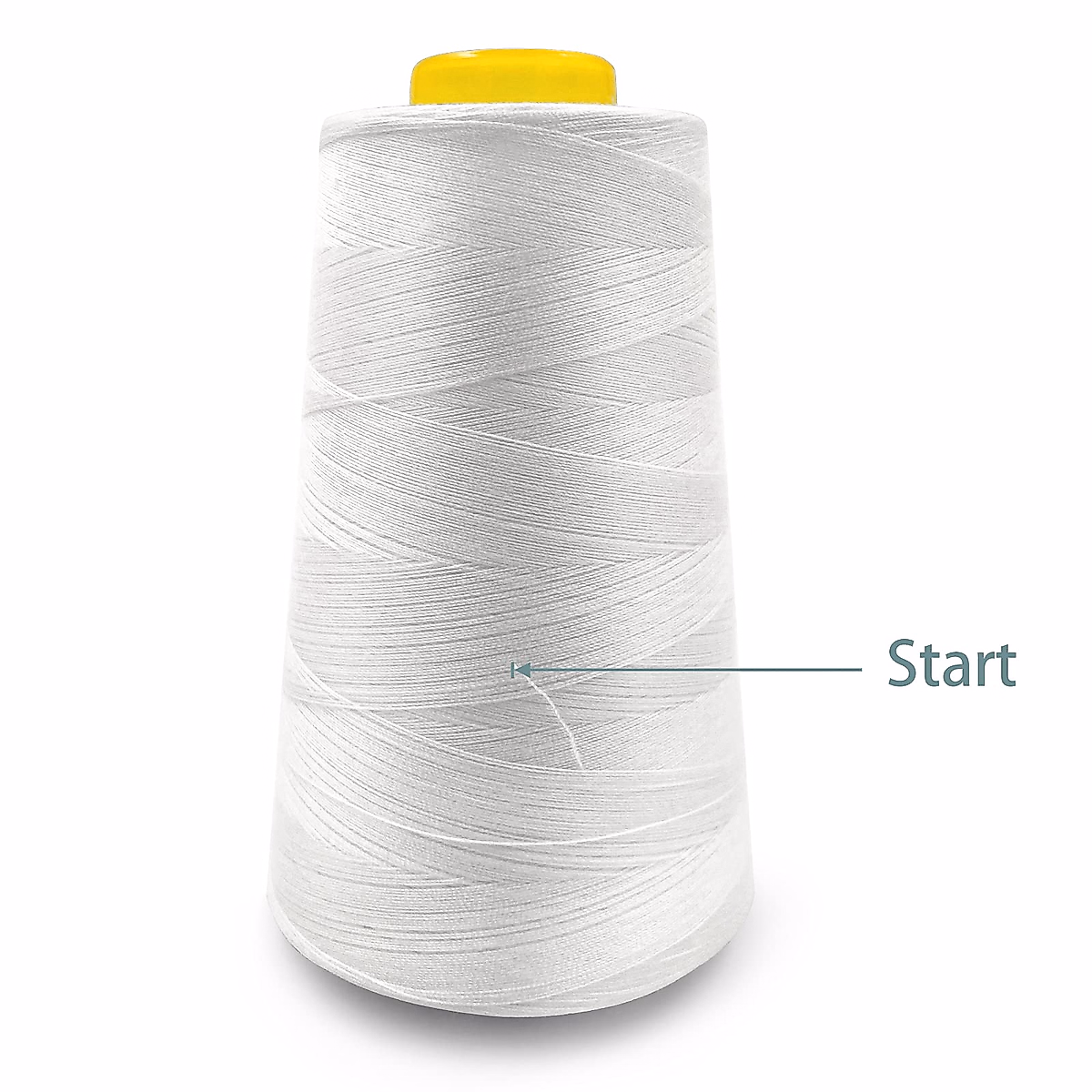 Tortoise 8 Cones of 3000 Yards Each Spool Thread for Sewing All Purpose Sewing Thread 100% Polyester Thread for Serger Overlock Quilting Sewing Machine 40S/2 White+Black