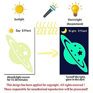 260 PCS Glow in The Dark Stars, Glowing Stars for Ceiling, Star Wall Decals Solar System Space Galaxy Planets Wall Stickers for Kids, Girls Boys Room Decorations for Bedroom