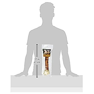 Dog Jerky Treats, Soft, Chewy, Healthy, Delicious, Duck, Chicken, and Fish Series (Chicken Wrapped Rawhide Bone, 12in (Pack of 1))