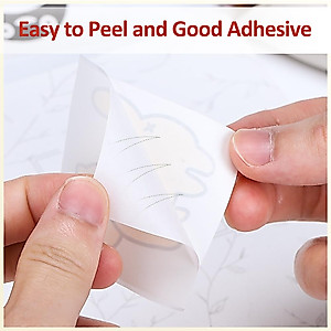 Greateam 57x30mm Thermal Sticker Paper Rolls Mini Printer Stickers for Study Notes Pictures and DIY, 6 Rolls Mini Inkless Thermal Printer Sticker Paper, Black on White