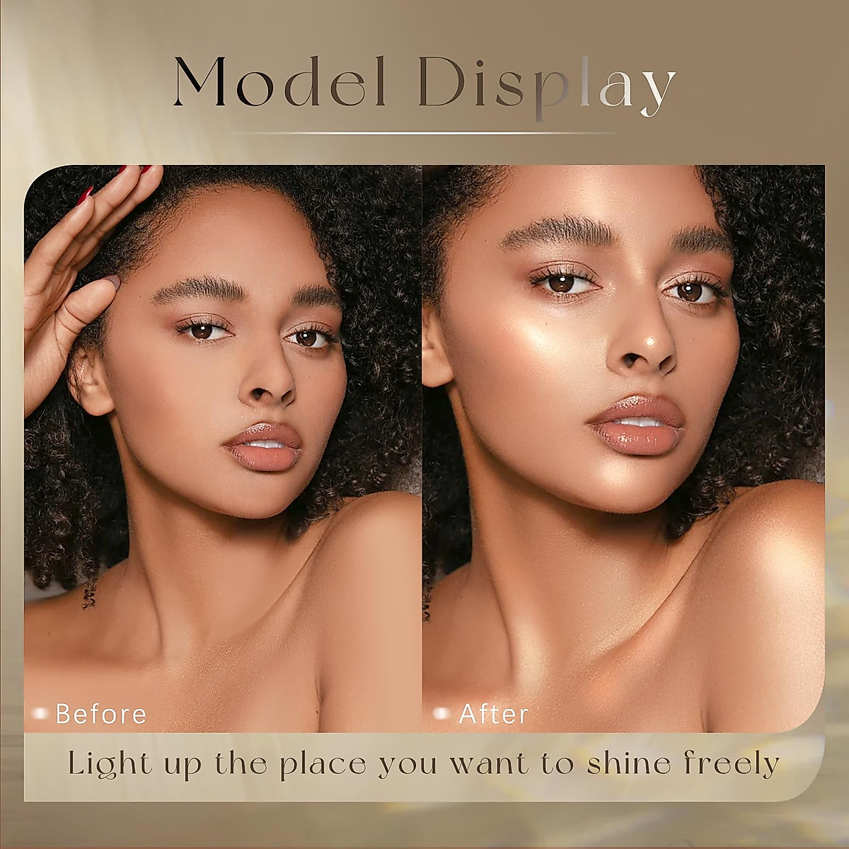 HOSAILY Body Glitter Spray, Moisturizing Bronze Body Shimmer Luminizer Glow Illuminator Quick-Drying and Non-Sticky Glitter Spray Liquid Highlighter Spray for Face Hair Body Glitter, 60ML -Rose Gold