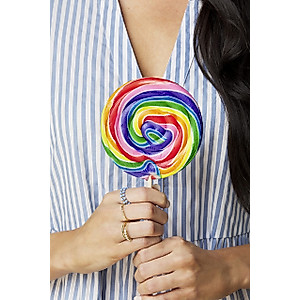 Mud Pie Women's Dainty Layering Ring Set, Pink, One Size