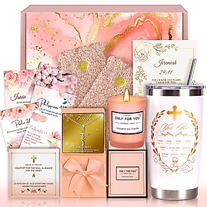 Christian Faith Gifts Set & Religious Inspirational Gifts For Women & Read Me When Bible Verses Jar – Perfect for Encouragement, Prayers, and Inspirational Gifts