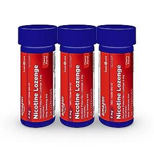 Amazon Basic Care Nicotine Lozenge 4 mg, Stop Smoking Aid, Cherry Flavor, 72 Count, 24 Count (Pack of 3)