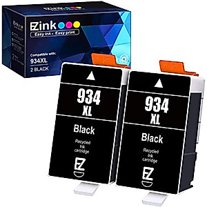 E-Z Ink (TM Compatible Ink Cartridge Replacement for HP 934 934XL 934 XL High Yield to use with HP Officejet 6812 6815 OfficeJet Pro 6230 6830 6220 6800 6820 6822 6825 6835 6836 Printer (2 Black)
