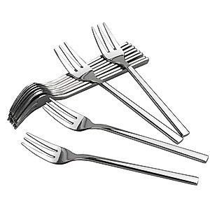 Doryh Stainless Steel Tasting Appetizer Forks, 6.1 Inches, 12 Pieces