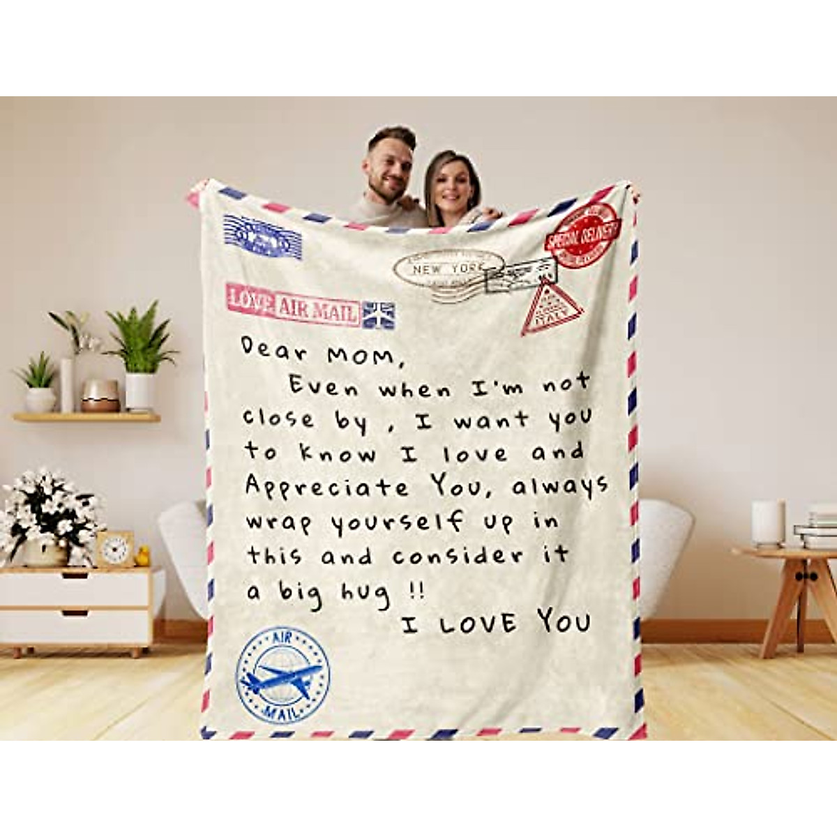 Mom Birthday Gifts from Son,Mother's Birthday Gifts,Gifts for Mom,Mom's Birthday Gifts from Daughter,Bed Throws Soft Blanket Presents for Moms Birthday 60X80 in to-MOM