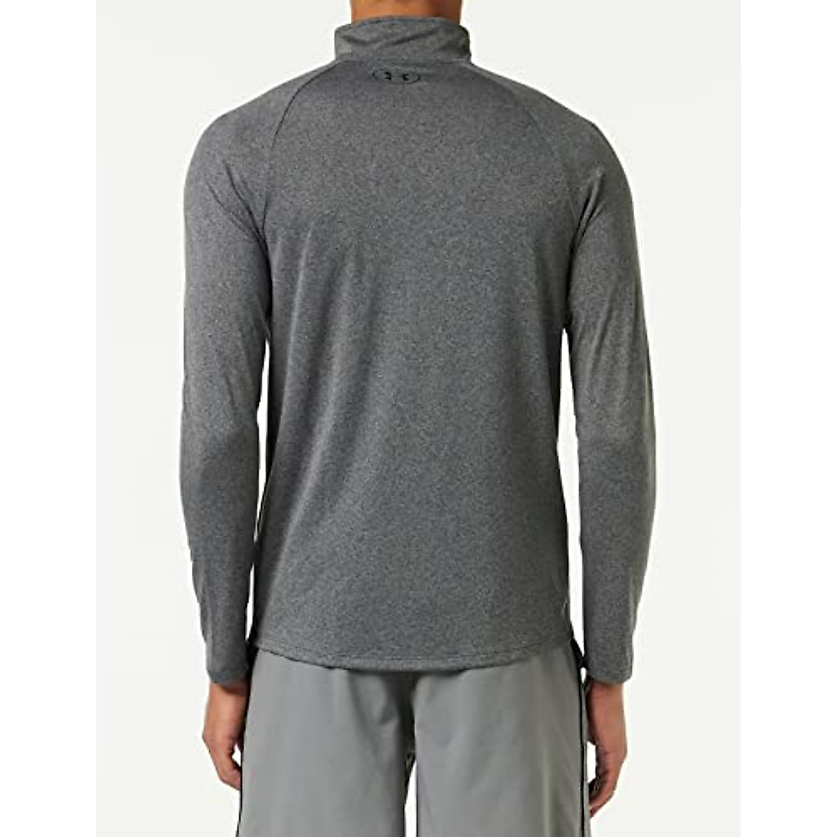 Under Armour Men's Tech 2.0 1/2 Zip-Up Long Sleeve T-Shirt , Carbon Heather (090)/Black , 3X-Large