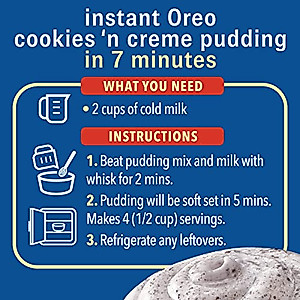 Jell-O Instant Pudding & Pie Filling, Cookie and Cream, 4.2 oz