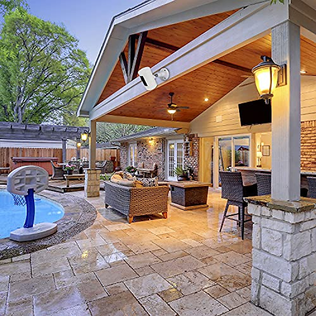 2Pack Adhesive Wall Mount for Ring Stick Up Cam & Ring Indoor Cam, 360 Degree Adjustable Screwless Bracket for Your Ring Surveillance Camera, 2 Ways Installation Without Drilling