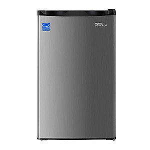 Premium Levella PRF446300HS 4.4 cu ft Mini Fridge in Silver