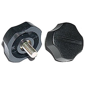 Workman KN-6P BLACK PLASTIC 6mm RADIO BRACKET KNOBS (2)