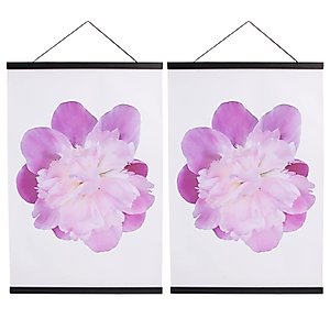 Aynoo Magnetic Poster Hanger Frame, 16x24 16x22 16x20 Poster Frame, 16 Inch Wide Magnetic Hanger Picture Frame,Black,2Pack