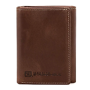 ID Stronghold RFID Blocking Trifold Wallet for Men - Rugged Genuine Leather