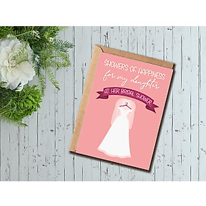 KPLDESIGNS Showers Of Happiness For My Daughter - Bridal Shower Card For Daughter - Wedding Card - Daughter Card - Congrats Card - Lovely Bridal Card