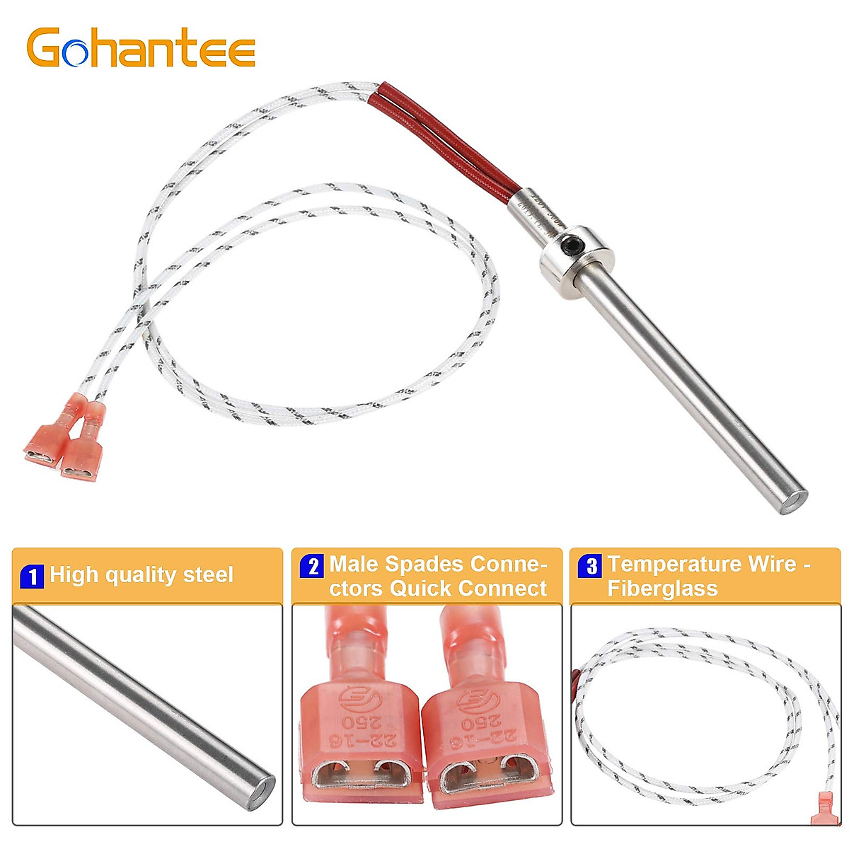 gohantee PU-CHA Igniter Compatible with Englander Pellet Stove Igniter, England Stove Works Igniter 300W 4.75"