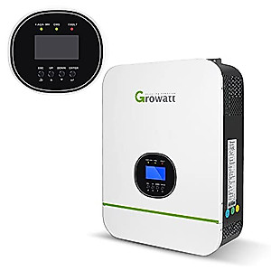 Fencia 24V 3000W 120V/240V Split Phase Solar Inverter Growatt 80A MPPT Solar Charge Controller, Pure Sine Wave Inverter, US Shipping, 4-7 Days Delivery (24V Inverter)