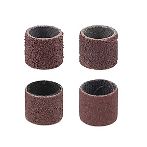 uxcell 1/2" x 1/2" Sanding Drum Set Sanding Sleeves Sandpaper Kit with Drum Mandrels for Rotary Tool 60/120/240/400 Grit 102pcs