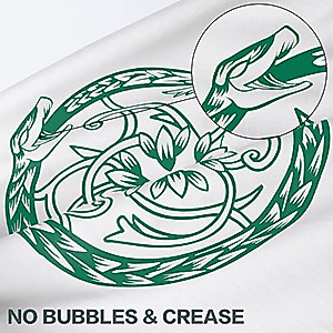 HTV Vinyl Roll, Green Iron On Vinyl 12in x 9ft HTV Heat Transfer Vinyl for All Cutter Machine