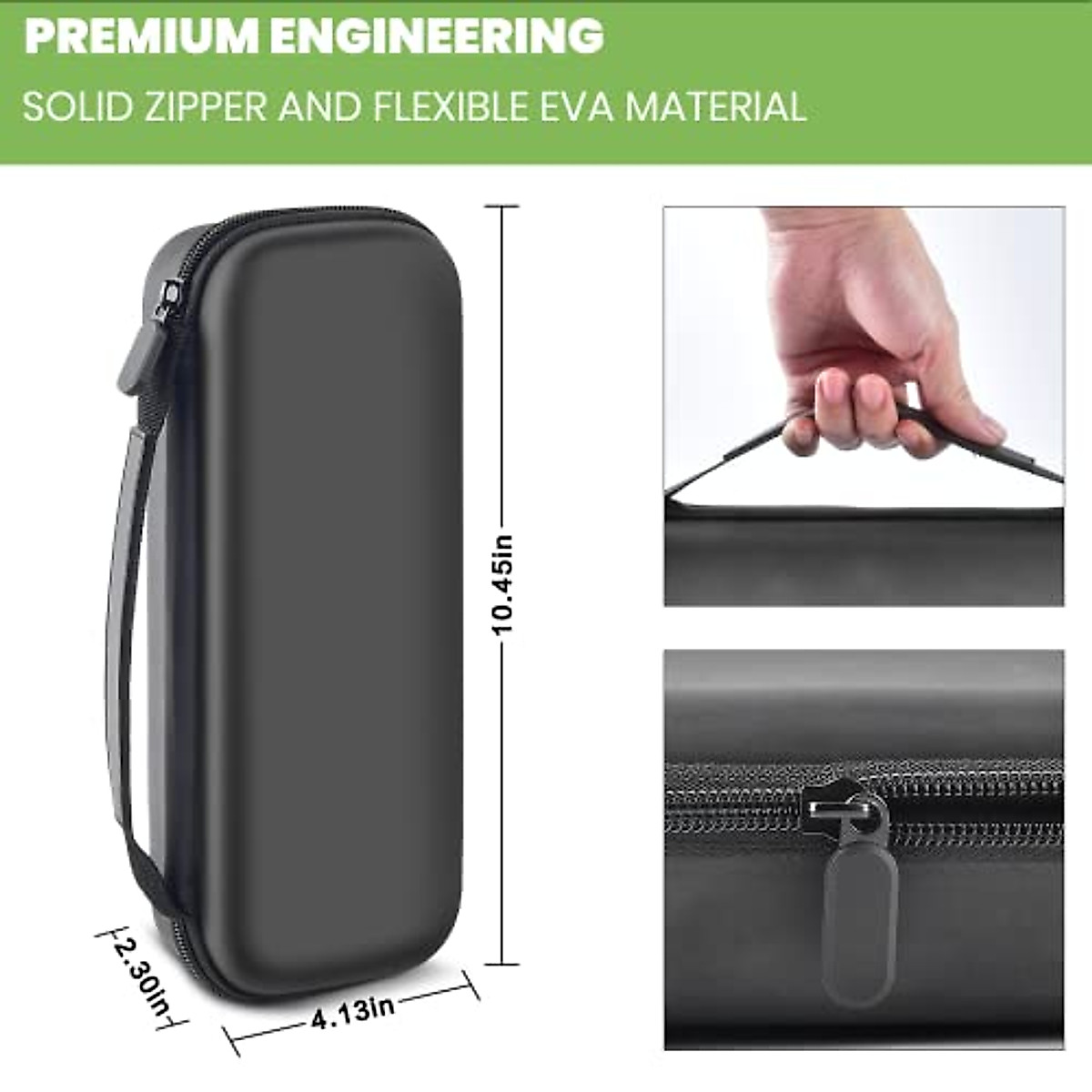 Stethoscope Case Compatible with 3M Littmann Classic III Monitoring/Lightweight II S.E/Cardiology IV Diagnostic/MDF Acoustica Stethoscopes, Extra Pocket for Doctor & Nurse Accessories (Black)