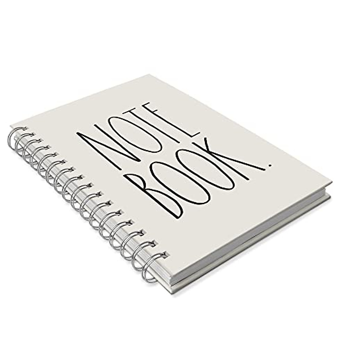 Rae Dunn Medium Hardcover Spiral Notebook - 5.75" x 8.75" - Durable Wire-O Lay-Flat Binding, Rigid Cover & 160 Lined Pages - Notebook