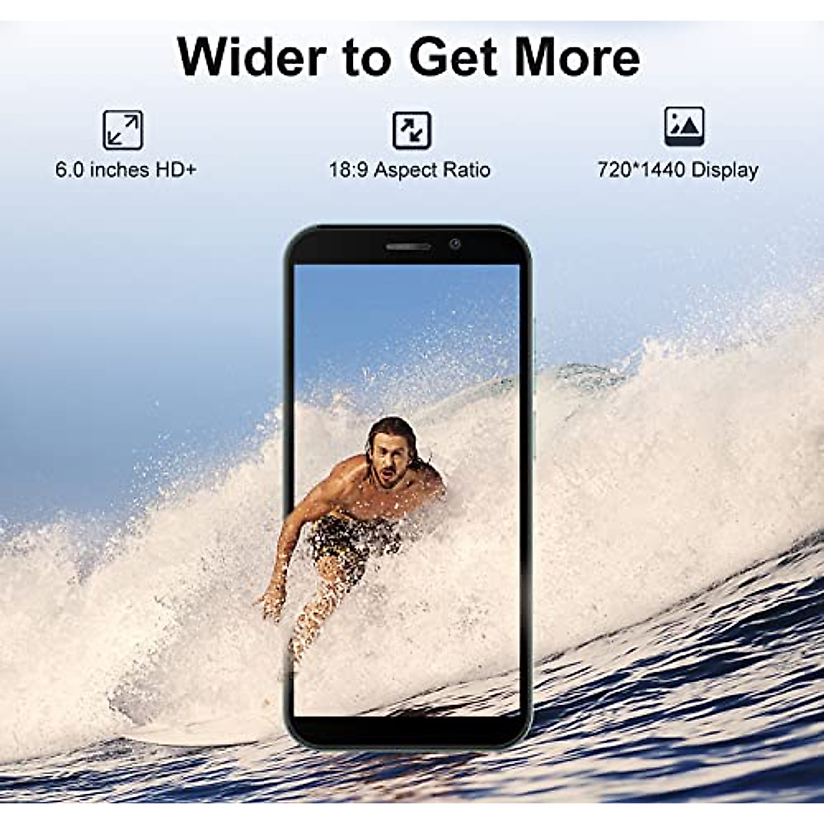 DOOGEE X97 Android 12 Smartphone,6.0" HD Screen,Dual 4G Unlocked Android Phones,AI Double Camera,Triple Card Slots,4200mAh Battery,3GB+16GB Unlocked Phones,Face Unlock Phone-Green