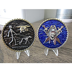 Set of Six Navy Seal Team Six Challenge Coins DEVGRU Squadrons Blue, Gold, Red, Silver, Grey & Black