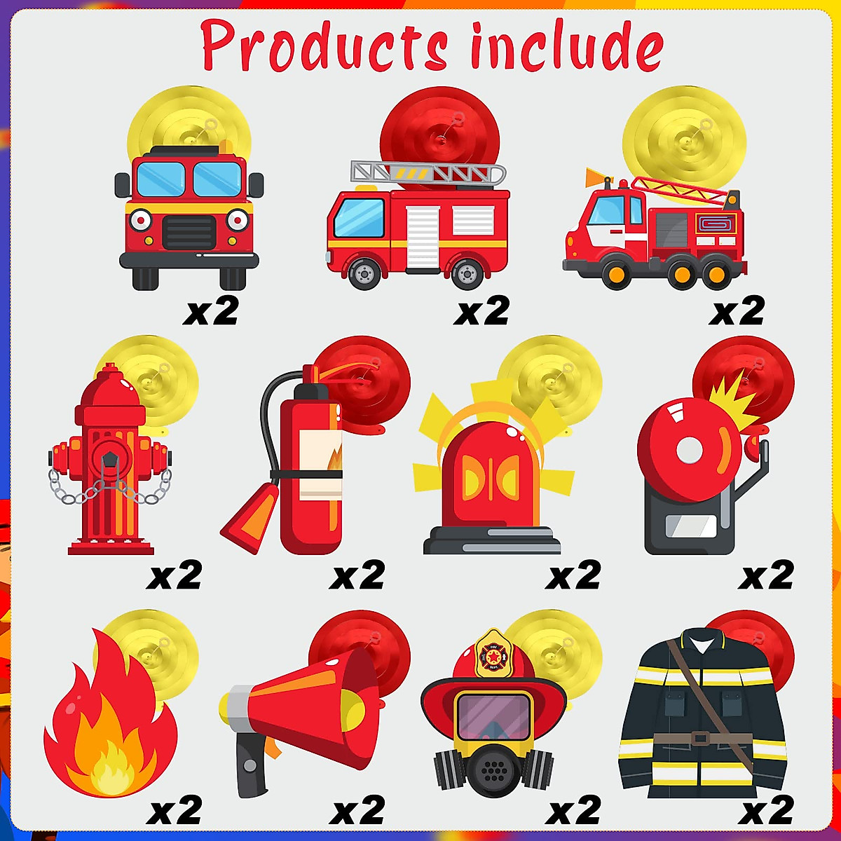 30 Pieces Fire Truck Hanging Swirl Decorations Firetruck Birthday Decorations Swirls Firefighter Party Favors Fire Truck Party Hanging Swirls for Fireman Theme Birthday Baby Shower